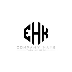 Ehk circle letter logo design with circle Vector Image