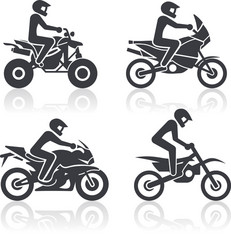 Dark blue motorcycle Royalty Free Vector Image