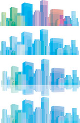 Colorful panorama of cities Royalty Free Vector Image