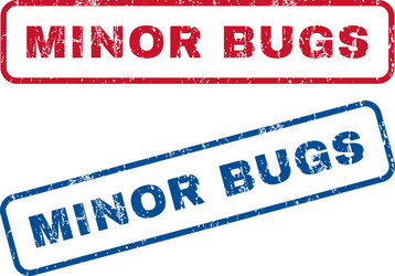 Minor update rubber stamp Royalty Free Vector Image