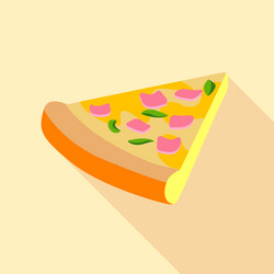 Green pizza with greens and sausage icon Vector Image