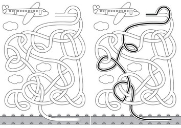 Airplane Maze Vector Images (61)