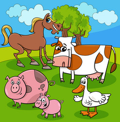 Animals of zoo in cartoon style Royalty Free Vector Image