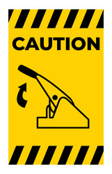 Caution pull parking brake symbol sign isolate Vector Image