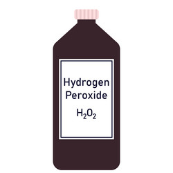 Hydrogen peroxide in plastic bottle cartoon Vector Image