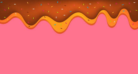 Flowing realistic pink sweet melting icing Vector Image