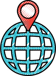 Sphere circle binary code icon Royalty Free Vector Image