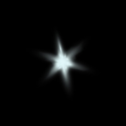 Transparent bright star isolated on black Vector Image