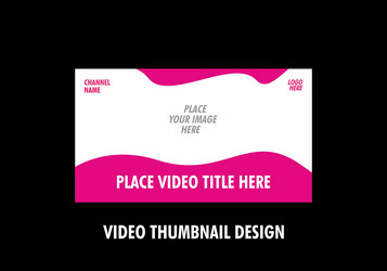Colorful and unique video thumbnail Royalty Free Vector