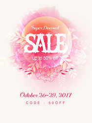 Attractive sale poster design Royalty Free Vector Image