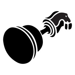 Sideways knight chess piece color Royalty Free Vector Image