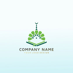 Modern islamic school logo Royalty Free Vector Image