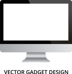 Computer monitor on white background Royalty Free Vector