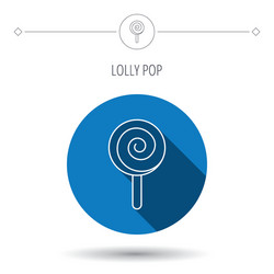Lollipop icon lolly pop candy sign Royalty Free Vector Image
