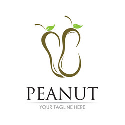 Peanut logo design template Royalty Free Vector Image