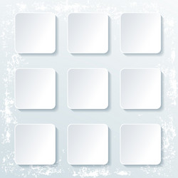 Blank white rounded square website buttons set Vector Image