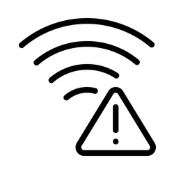 Warning feature enabled in wireless internet Vector Image