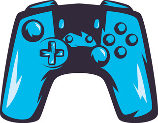 Video game control blue Royalty Free Vector Image