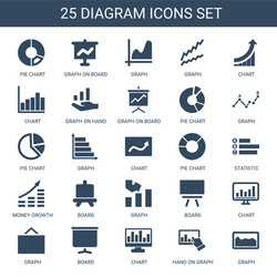12 diagram icons Royalty Free Vector Image - VectorStock