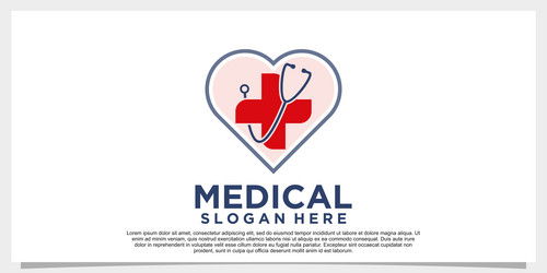 Medical logo design with creative concept Vector Image