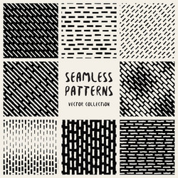 Universal different seamless patterns Royalty Free Vector