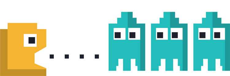 Arcade game character Royalty Free Vector Image