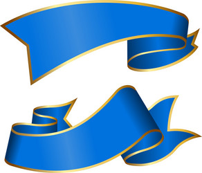 Ribbon banner satin blank Royalty Free Vector Image