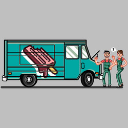 Car breakdown Royalty Free Vector Image - VectorStock