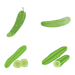 Cucumber logo icon simple design Royalty Free Vector Image