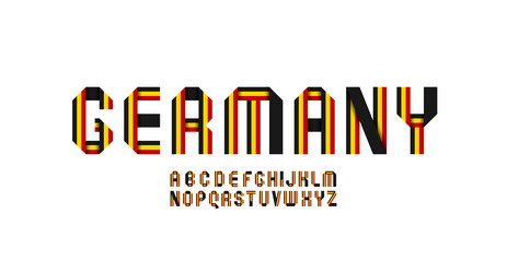 Font alphabet made in italian style letters Vector Image