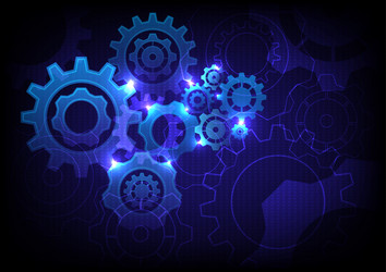 Hi tech cog background Royalty Free Vector Image