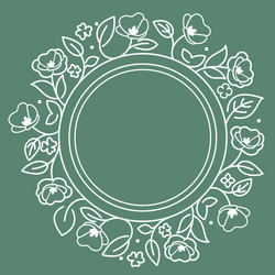 Round flourish frame Royalty Free Vector Image
