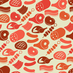 Seamless retro pattern with kitchen utensils Vector Image