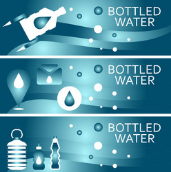 Bottled water advertising composition Royalty Free Vector