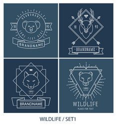 Vintage retro logo with lion Royalty Free Vector Image
