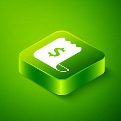 Green and blue paper check and financial check Vector Image