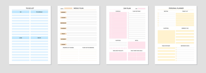 Cute weekly planner template elegant floral Vector Image