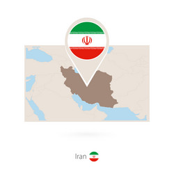 Iran map stylish location icon with map Royalty Free Vector