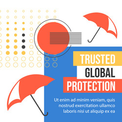 Insurance protection services design template Vector Image