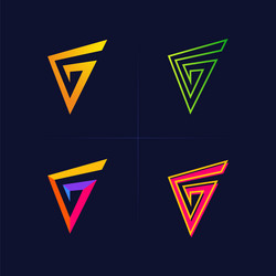 Abstract sport aggressive g letter logo simple Vector Image