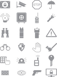 Security solid icon set Royalty Free Vector Image