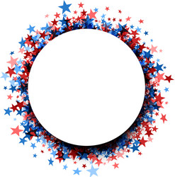 Blue and red stars frame Royalty Free Vector Image