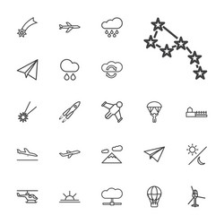 12 sky icons Royalty Free Vector Image - VectorStock