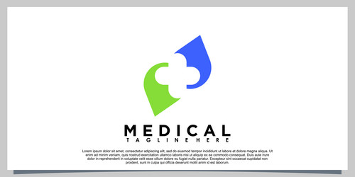 Clinical logo design with creative concept Vector Image