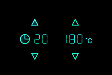 Control panel for oven Royalty Free Vector Image