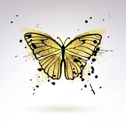Decorative golden butterfly Royalty Free Vector Image