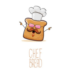 Cook with bread bakery bakehouse bakeshop Vector Image