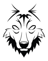 Wolf symbol Royalty Free Vector Image - VectorStock