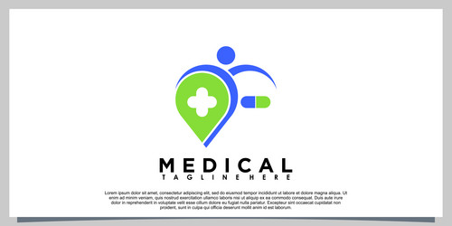 Clinical logo design with creative concept Vector Image