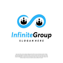 Infinity education logo designs concept loop Vector Image